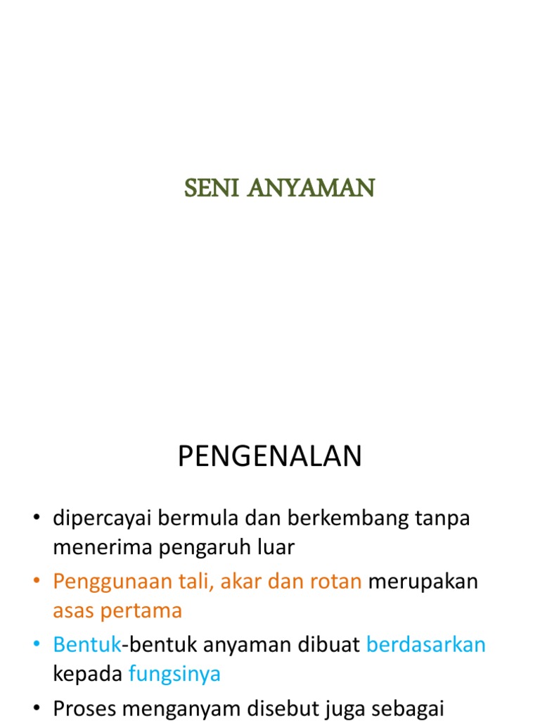Seni Anyaman | PDF