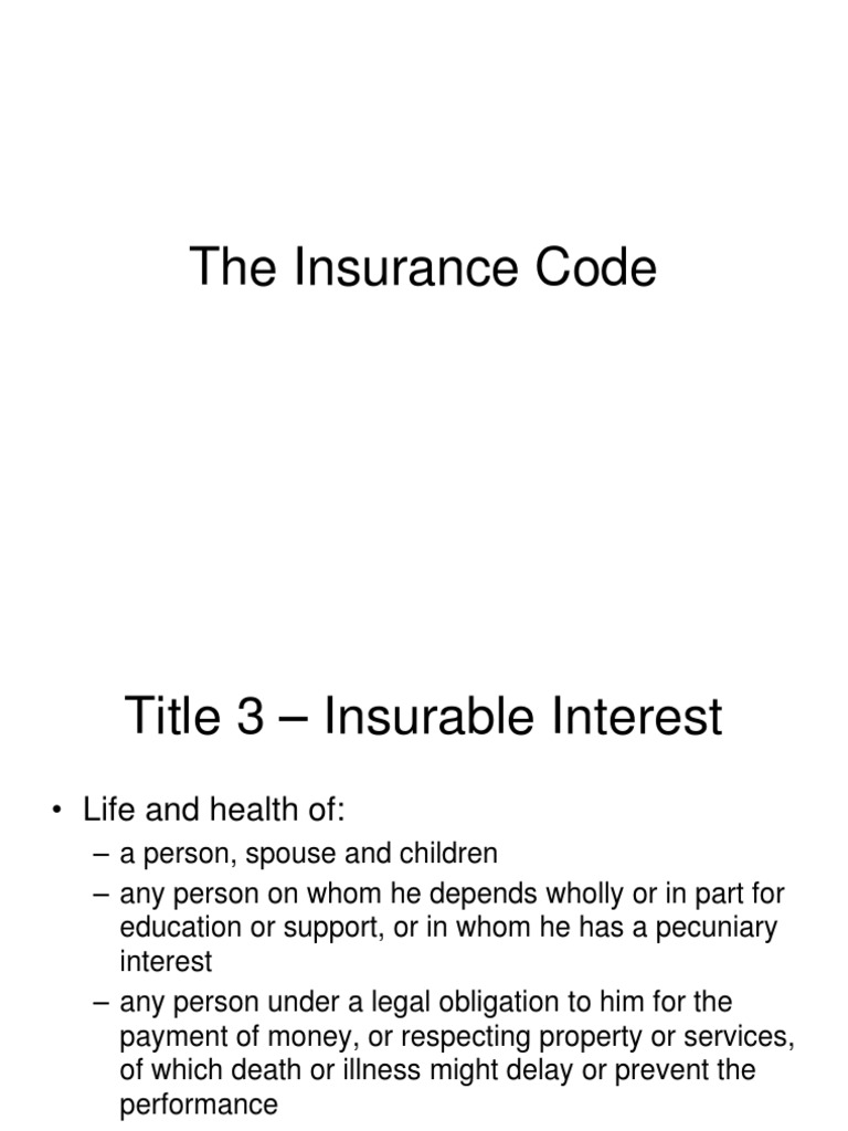 The Insurance Code | PDF | Insurance | Private Law