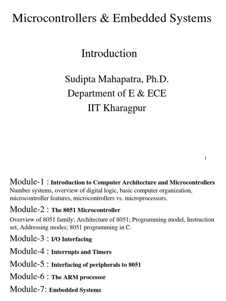 MECS1 Introduction | PDF | Central Processing Unit | Microcontroller