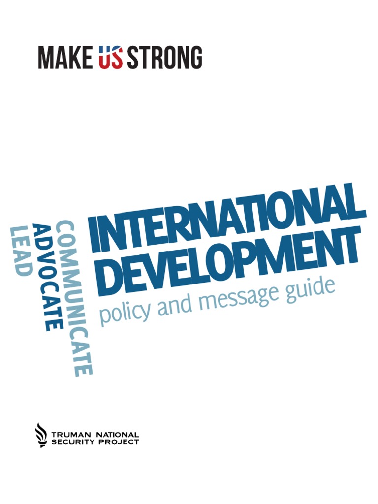 America's Development Assistance Focuses On Six Strategic Objectives ...