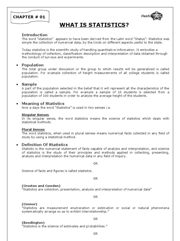 Understanding the Nature of Statistics | PDF | Variable (Mathematics ...