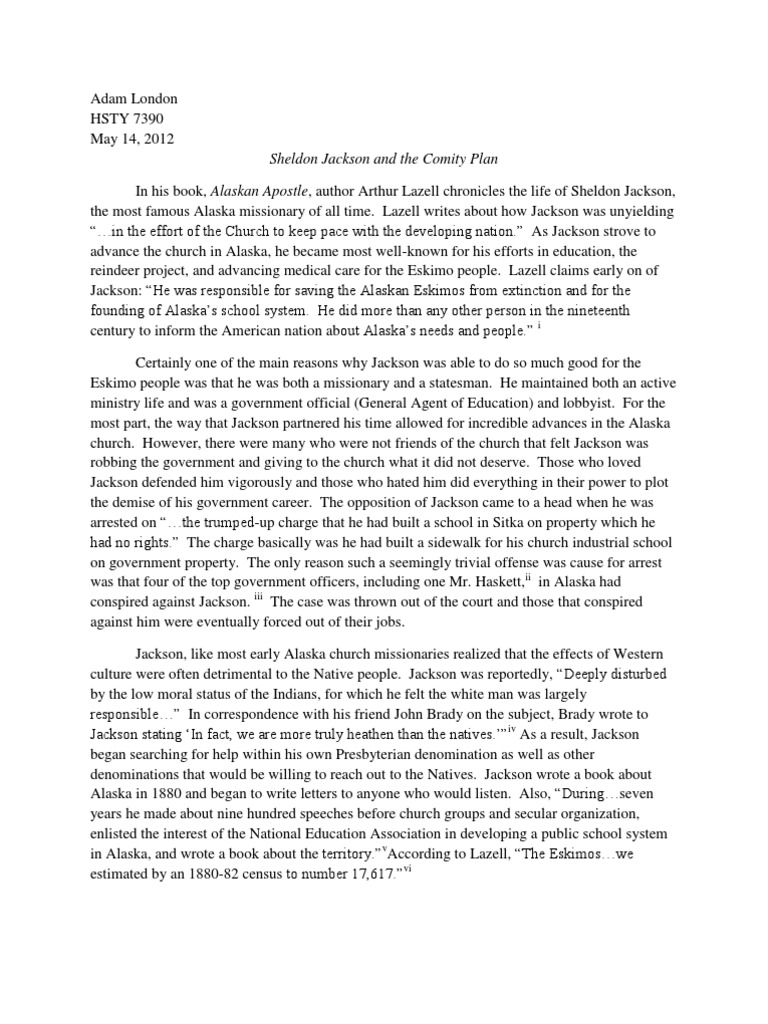 Sheldon Jackson and The Comity Plan | PDF | Protestant | Methodist