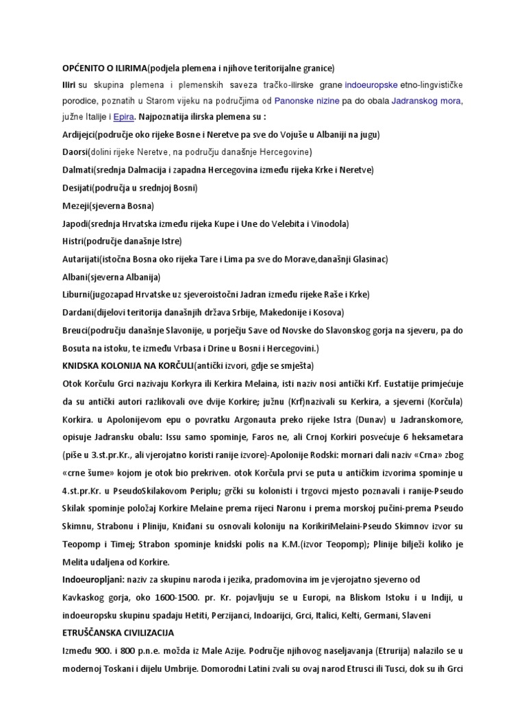 SKRIPTA: Kolonizacija I Romanizacija Antičkog Ilirika | PDF