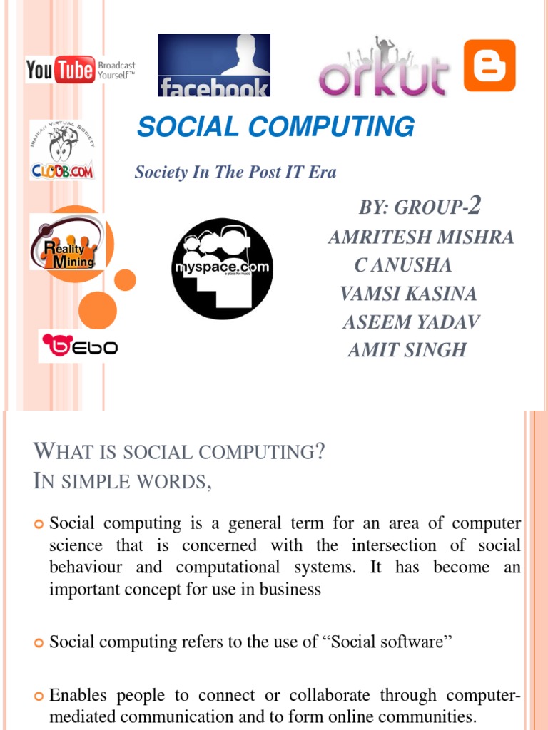 Social Computing | PDF | Social Networking Service | Social Software