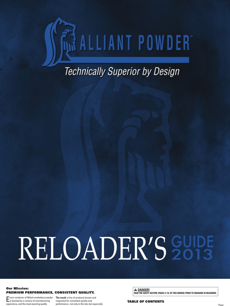 Alliant Powder Reloading Guide | PDF | Projectiles | Ammunition