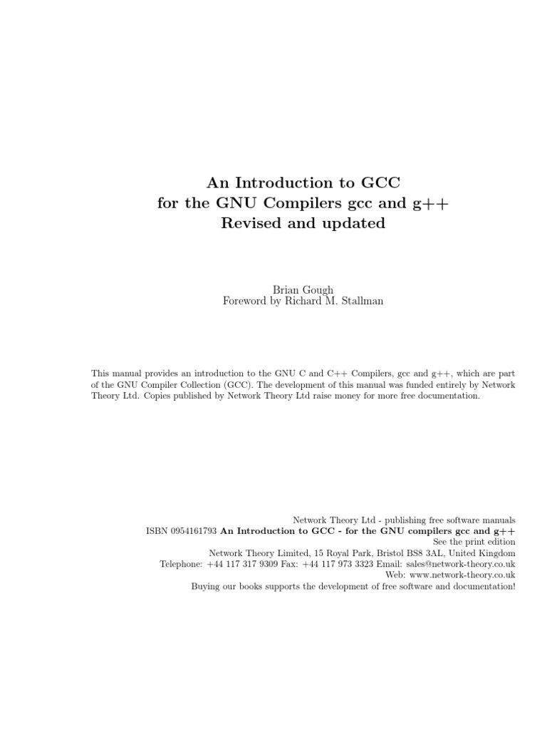An Introduction To GCC For The GNU Compilers GCC and G Revised and Updated | PDF | C ...