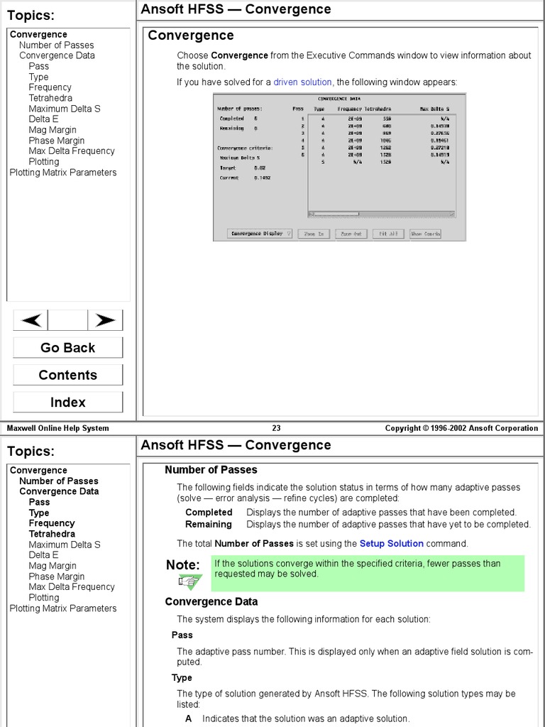 Hfss Convergence | PDF | Matrix (Mathematics) | Electrical Engineering