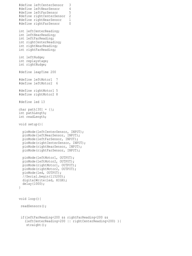 Line Maze Solving Robot | PDF | Electrical Engineering | Computer ...