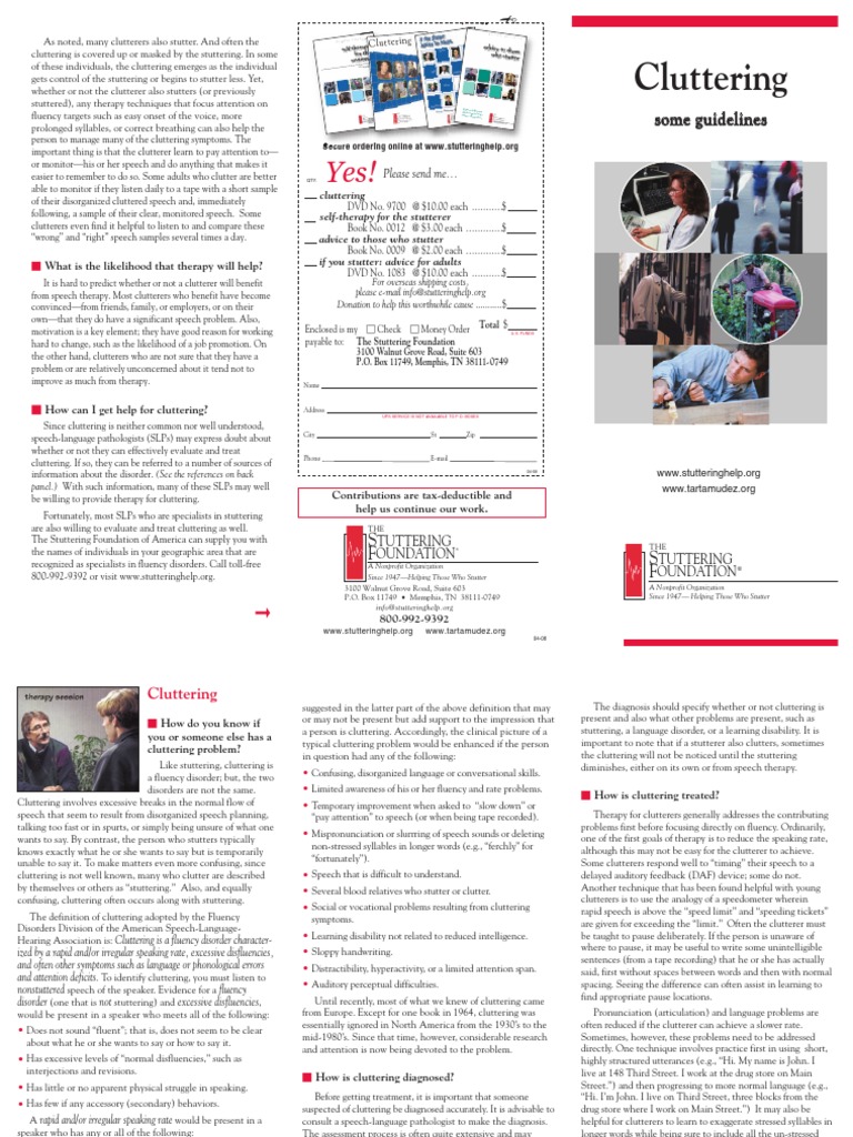 Cluttering and Stuttering Ebook | PDF | Stuttering | Psychiatric Diagnosis