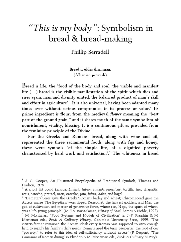 Symbolism in Bread and Bread Making | PDF | Breads | Eucharist