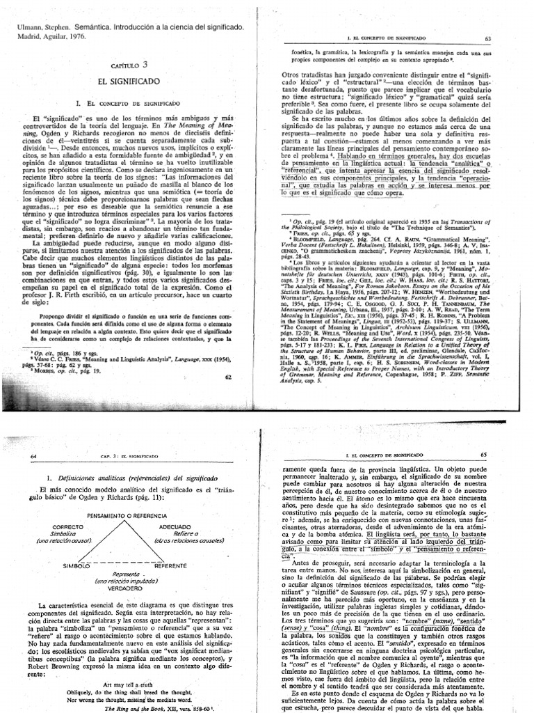 Stephen Ullmann - Semántica. Introducción A La Ciencia Del Significado ...