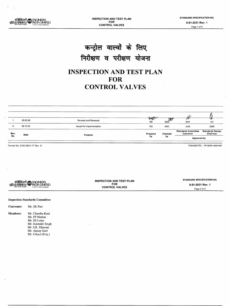 ITP Control Valve | PDF