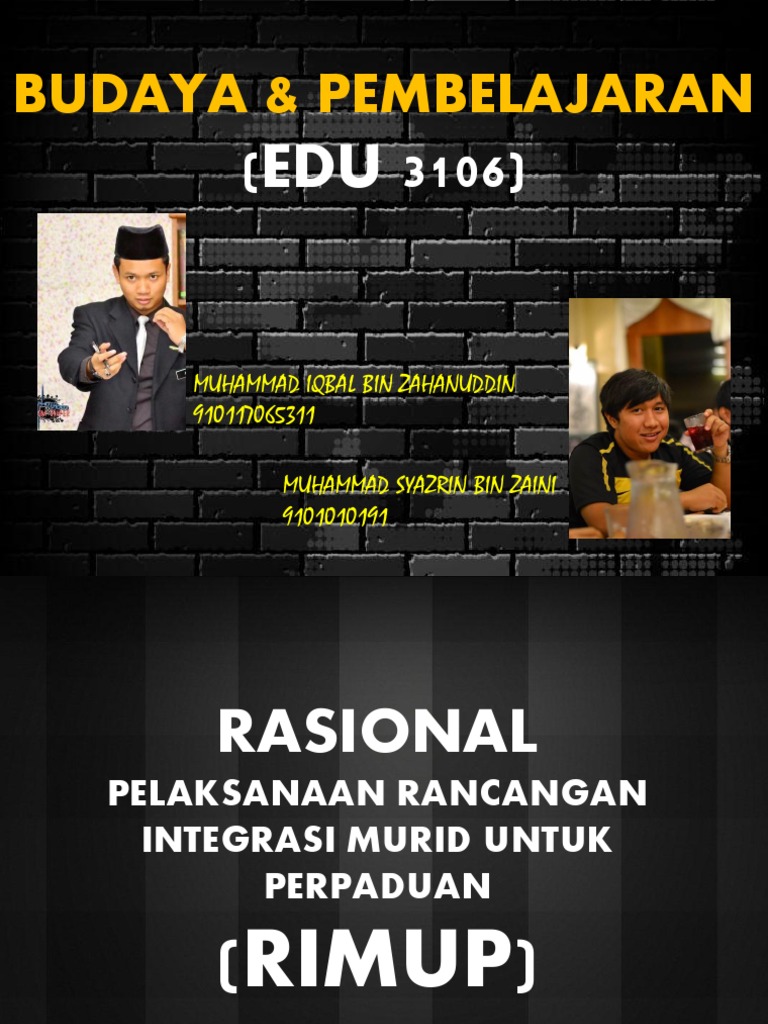 EDU 3106: Rasional Program RIMUP | PDF