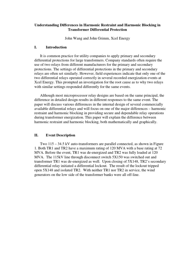 Understanding Differences in Harmonic Restraint and Harmonic Blocking ...