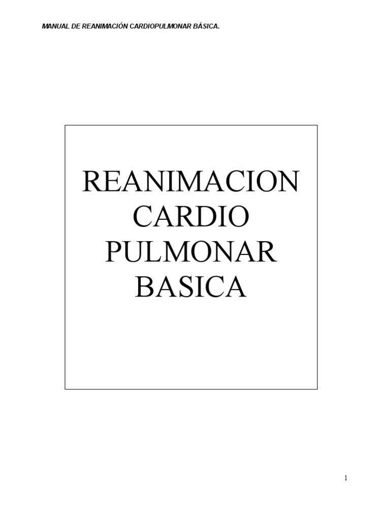 Manual de RCP 2009 | PDF | Reanimación cardiopulmonar | Paro cardíaco