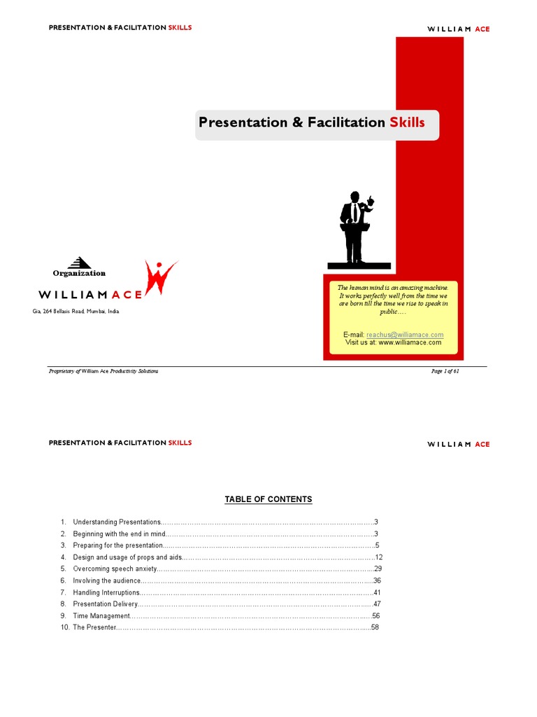 TTT Presentation Skills Workbook PDF | PDF | Pie Chart | Infographics