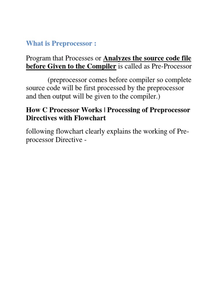 What Is Preprocessor Download Free Pdf Macro Computer Science Software Development