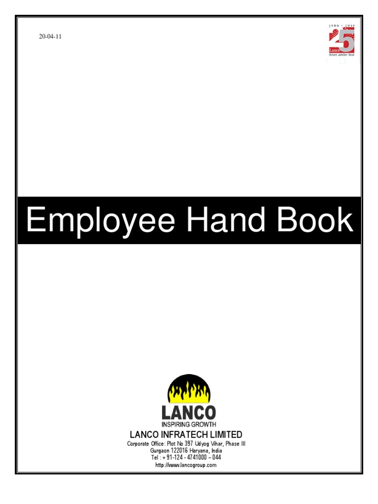 Employee Hand Book 20-04-11 | PDF | Employee Benefits | Pension