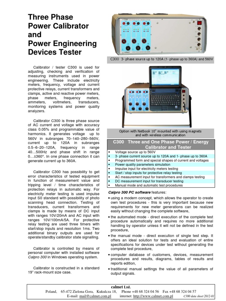 C300 data sheet.pdf | Relay | Transformer