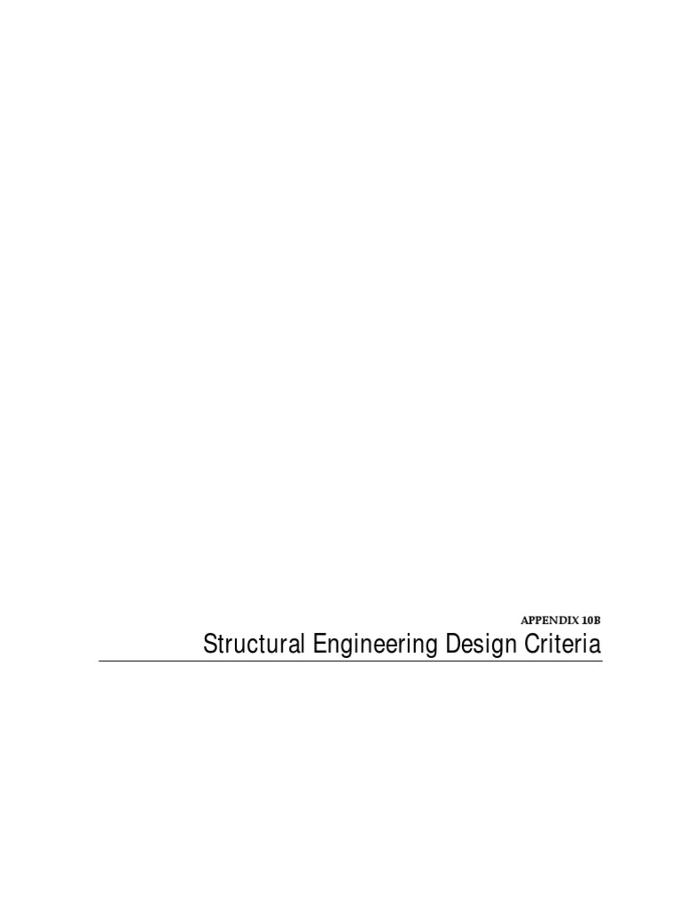 Structural Engineering Design Criteria Summary | PDF | Deep Foundation ...