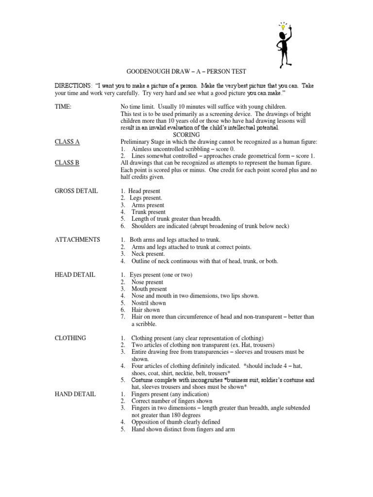 Goodenough-Harris Drawing Test Guide | PDF