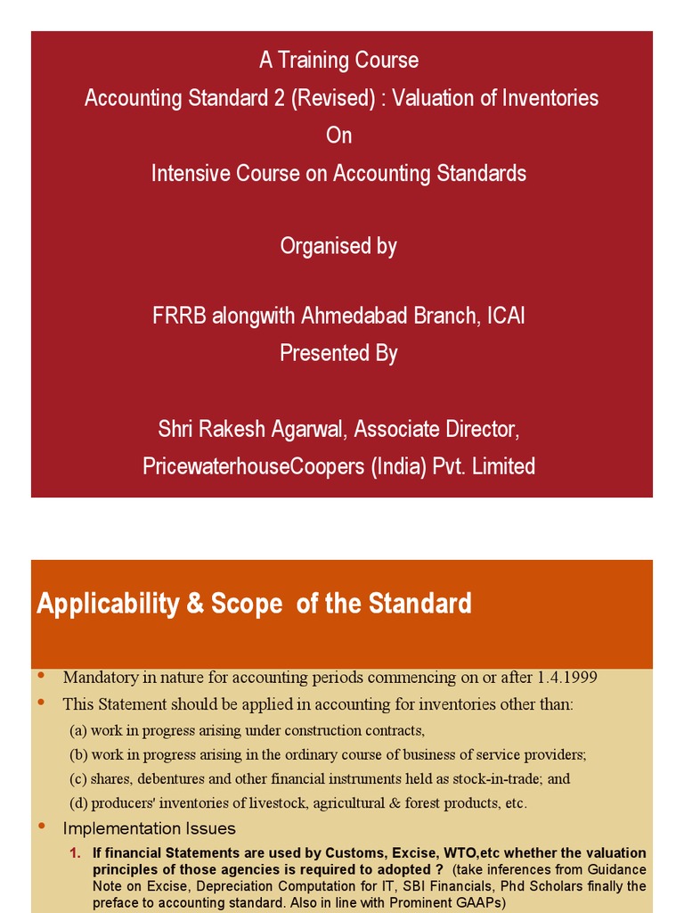 AS2 Valuation of Inventories | PDF | Inventory | International ...