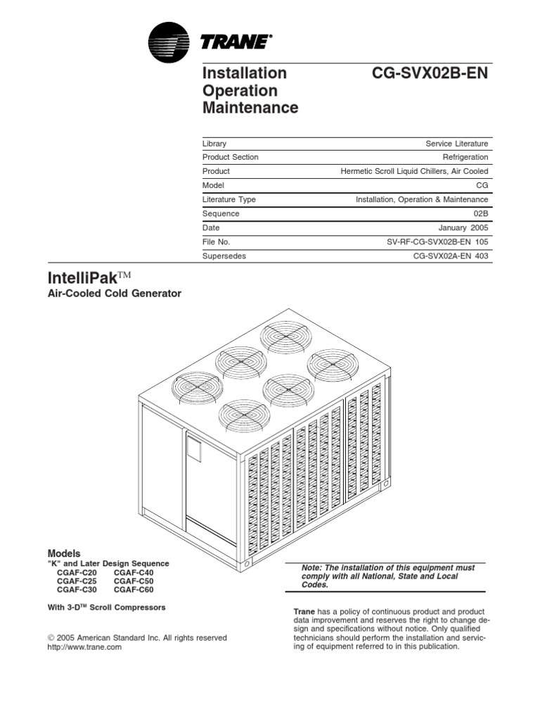 Chiller Trane Manual | PDF | Thermostat | Building Automation
