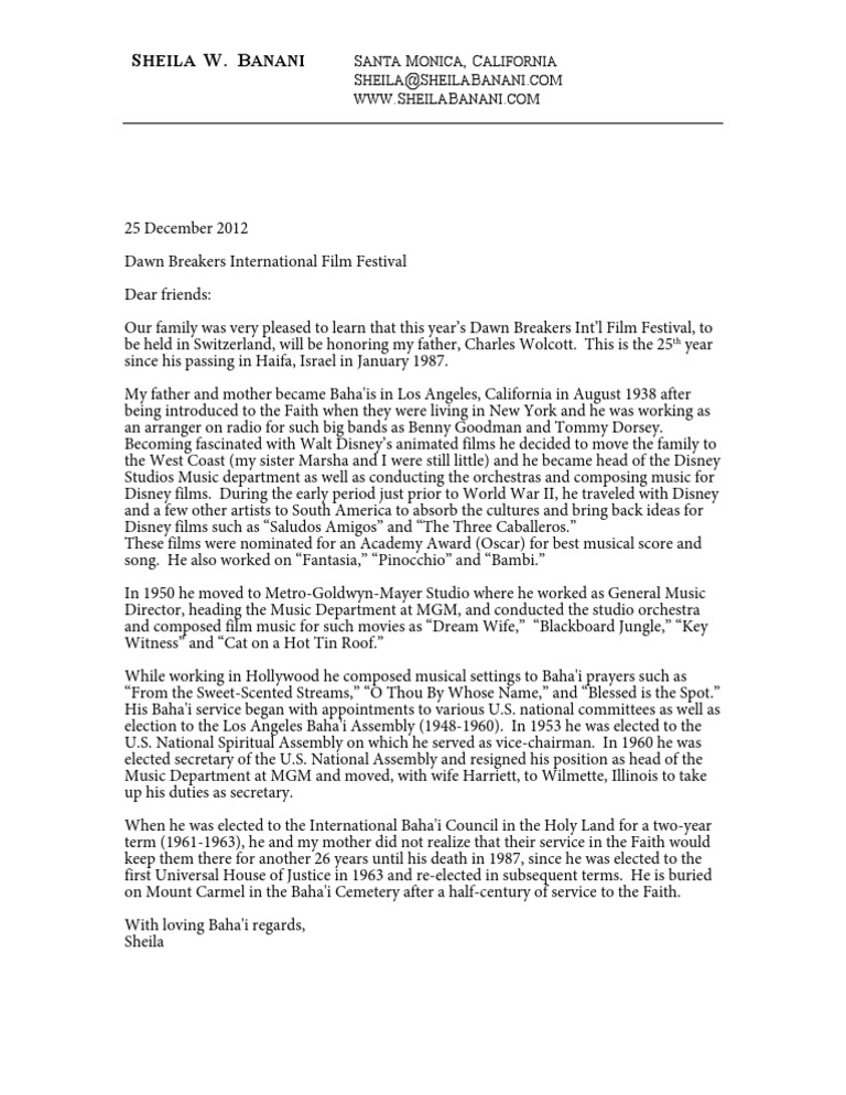 Remembering Charles Wolcott | PDF | Metro Goldwyn Mayer | Walt Disney