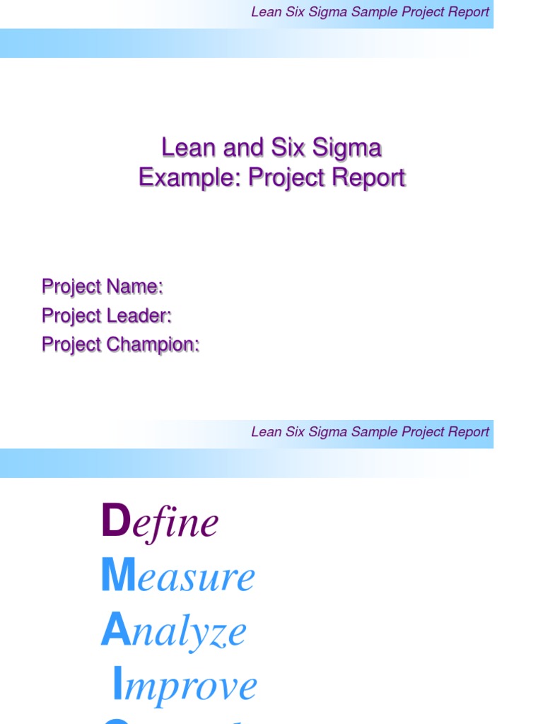 Six Sigma Report Out Template | PDF | Six Sigma | Accounts Payable
