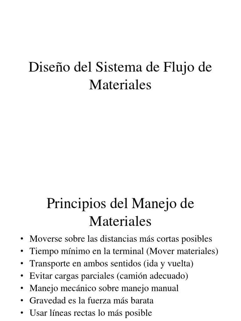 Diseño Del Sistema de Flujo de Materiales | PDF