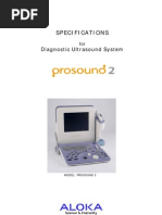Aloka Prosound 2 Brochure and Specifications | PDF | Medical Ultrasound ...
