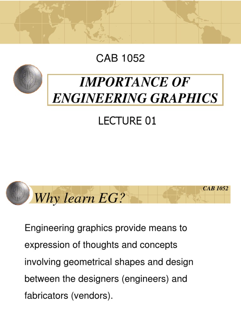 Importance of Engineering Graphics | PDF | Technical Drawing | Computer ...