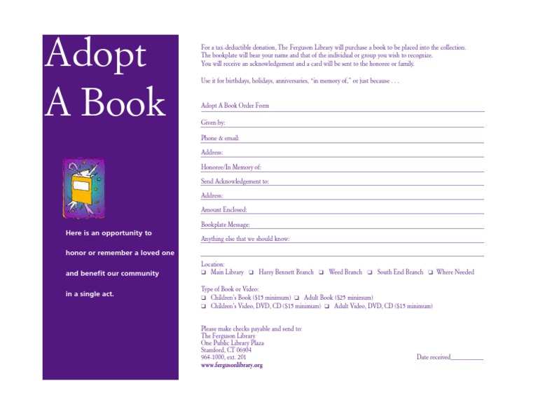 Adopt a Book Donation Program | PDF