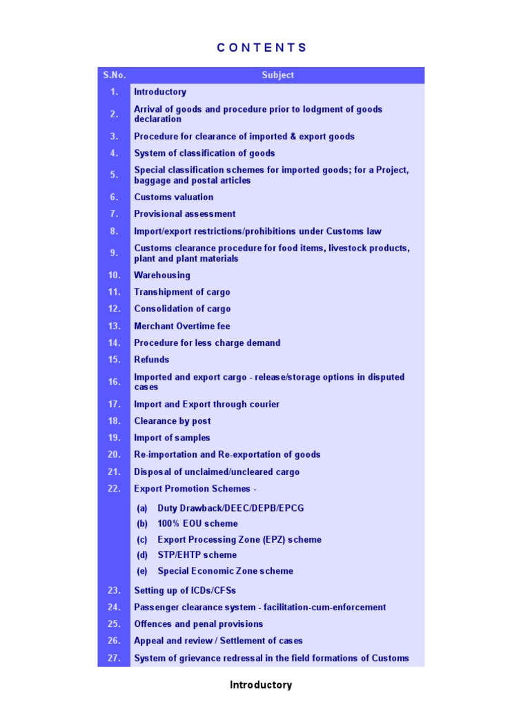 Indian Customs Procedures and Regulations | PDF | Customs | Real Estate ...
