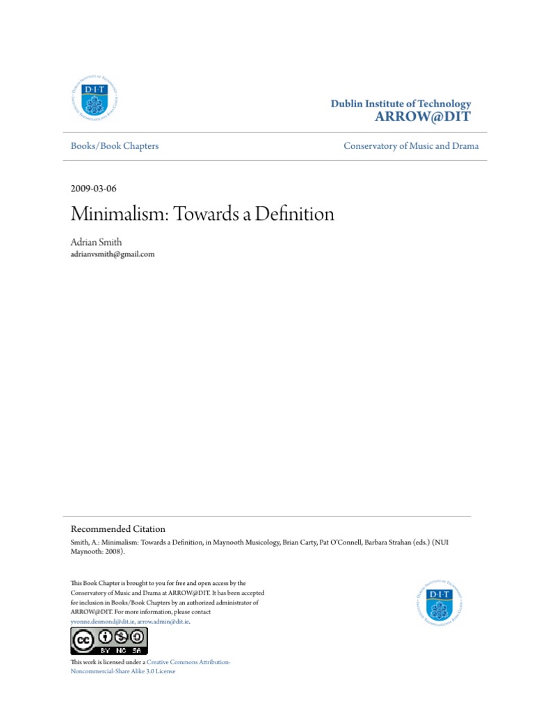 Minimal Music | PDF | Minimalism | Classical Music