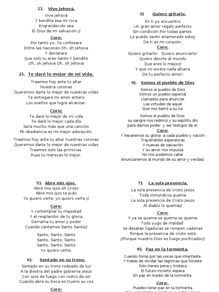 Canciones!!!!!! | PDF | Amor | Cristo (título)