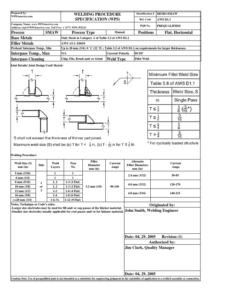 Smaw Fillet Aws d1.1 | PDF | Home & Garden