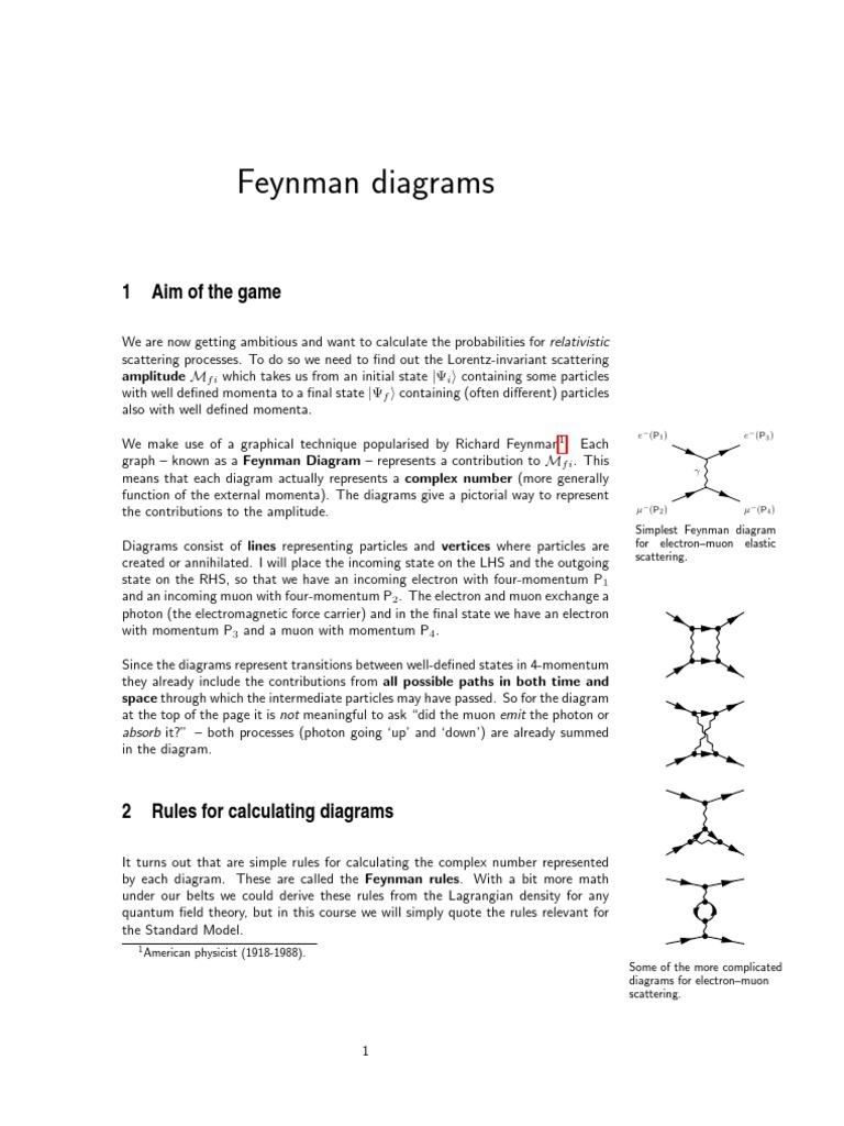 Feynman Diagram | PDF | Photon | Electron