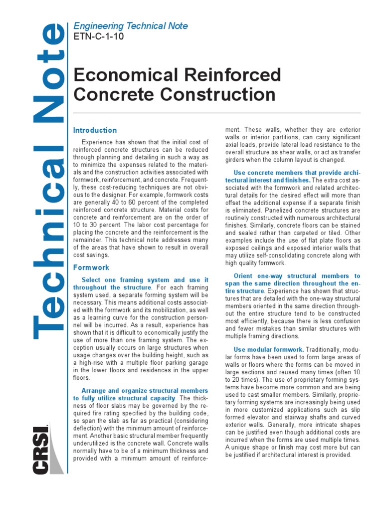 Crsi Notes Pdf Pdf Concrete Beam Structure