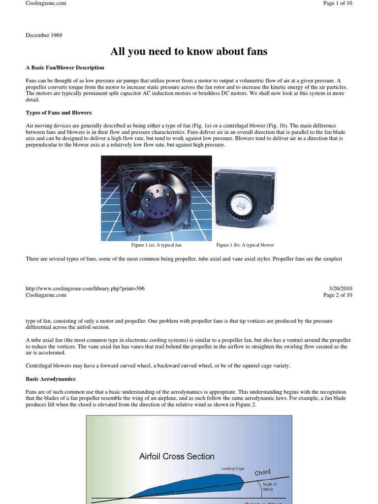 Understanding Fans and Blowers Basics | PDF | Mechanical Fan | Fluid ...