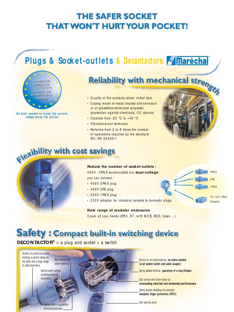 Marechal Plugs Sockets Decontactors | PDF | Ac Power Plugs And Sockets ...