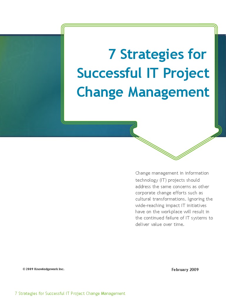 7 Strategies For Successful IT Change Management | PDF | Expert ...