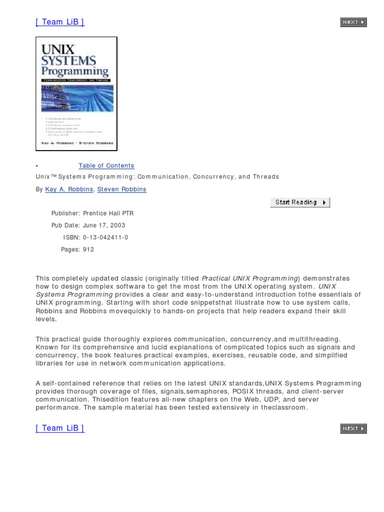 (Kay A. Robbins, Steve Robbins) UNIX Systems Progr Pratica | PDF ...