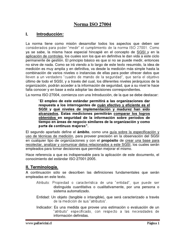 Iso 27004 | PDF | Toma de decisiones | Medición