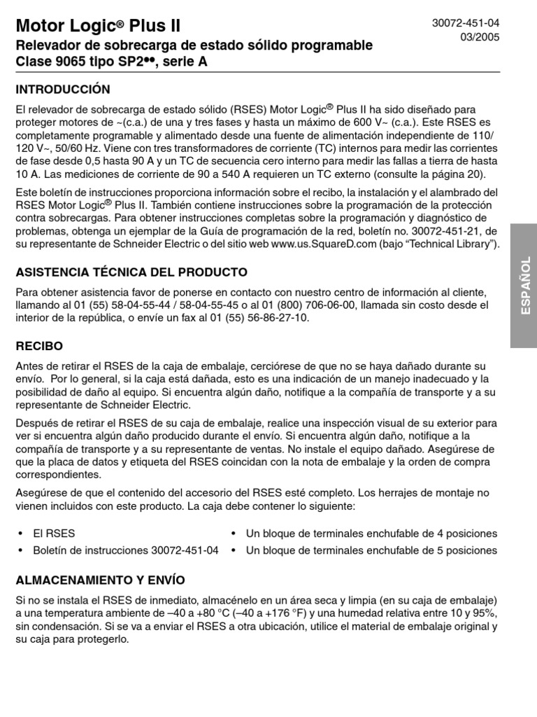 Motor Logic Plus II - Espanol - Ingles - Frances PDF | PDF | Corriente ...