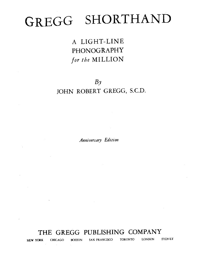 Gregg Shorthand | PDF | Writing | Notation