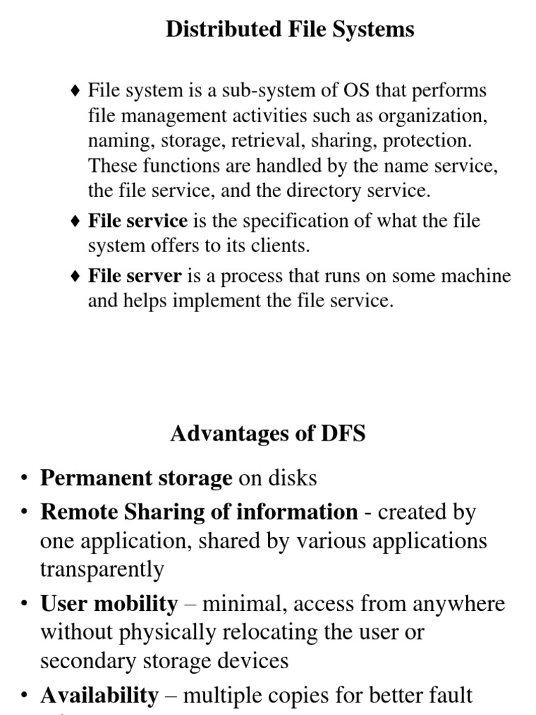 Distributed File Systems | PDF | Replication (Computing) | Cache (Computing)