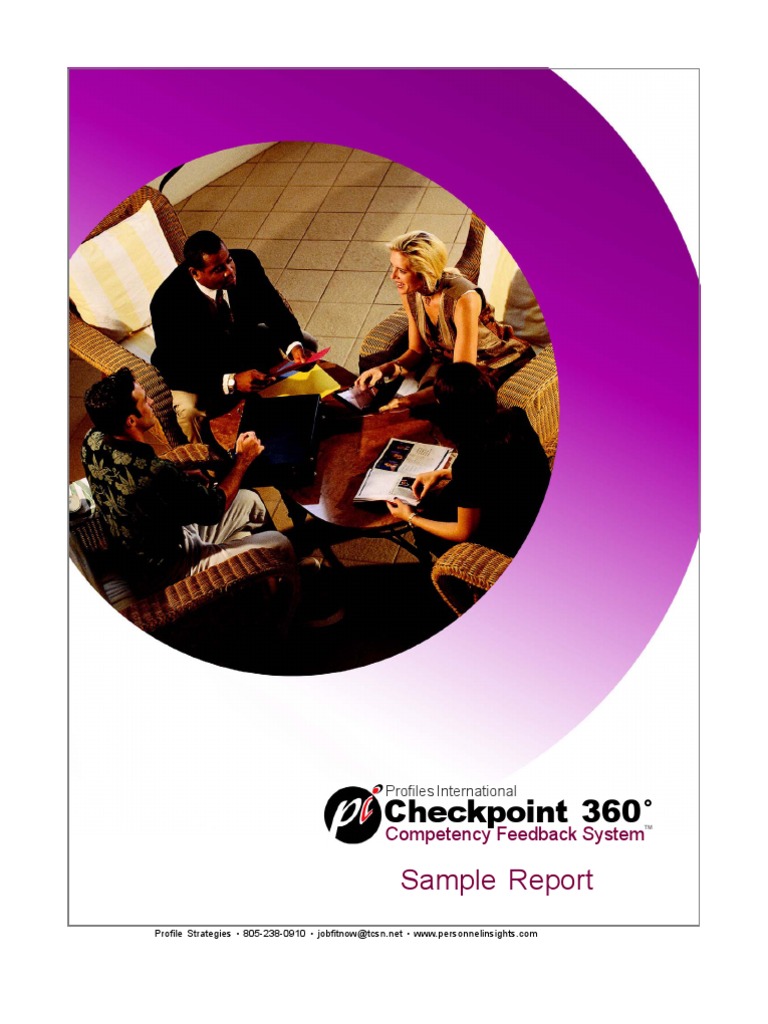 Checkpoint 360°: Sample Report | PDF | Goal | Consensus Decision Making