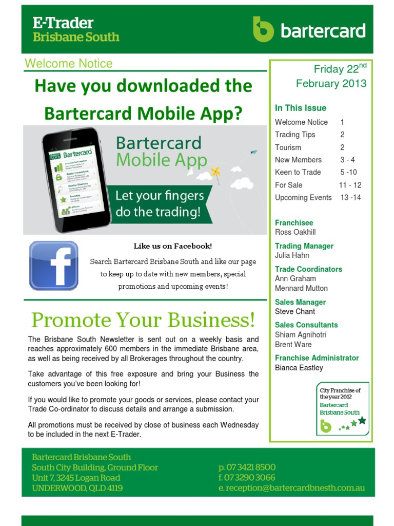 Have You Downloaded The Bartercard Mobile App?: Promote Your Business ...