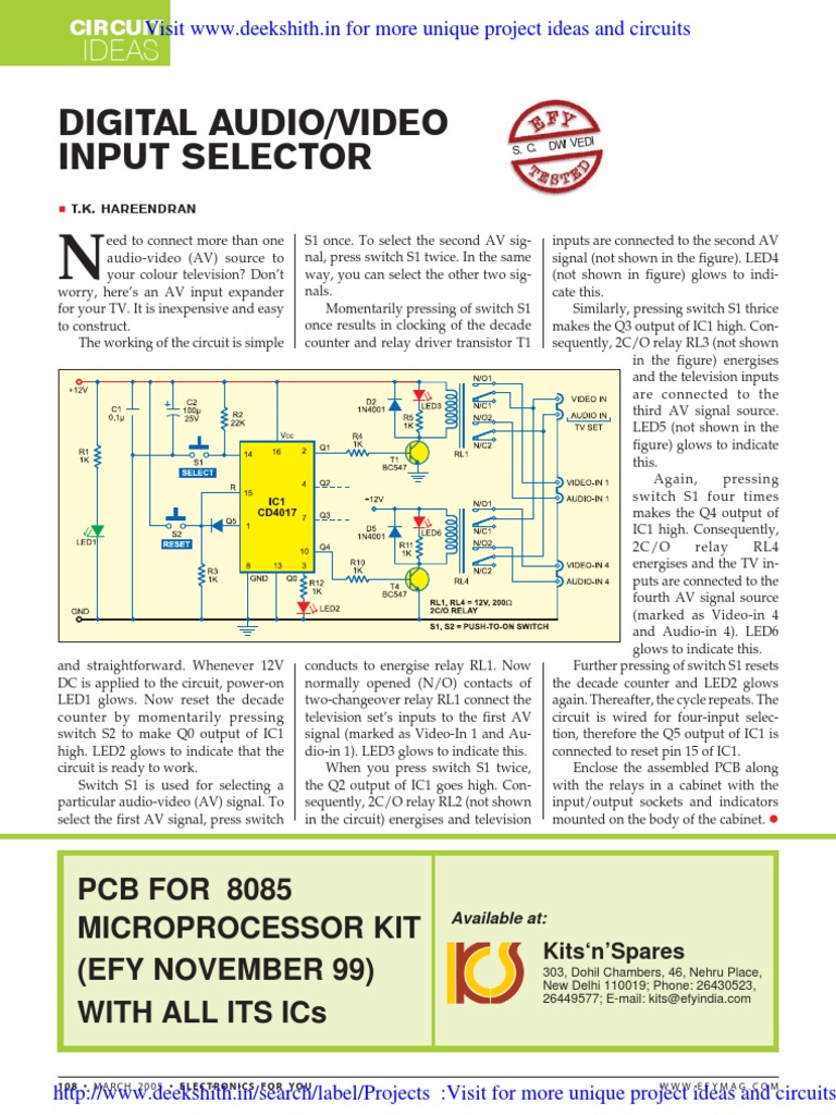 Digital Audio Input Selector | PDF | Switch | Relay